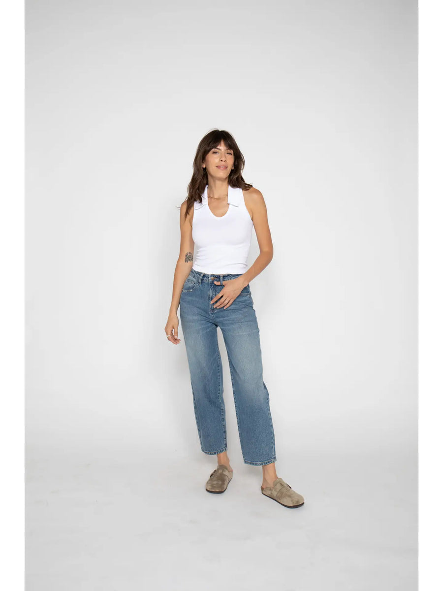 Harlow High Rise Barrel Jean – BUCHANAN